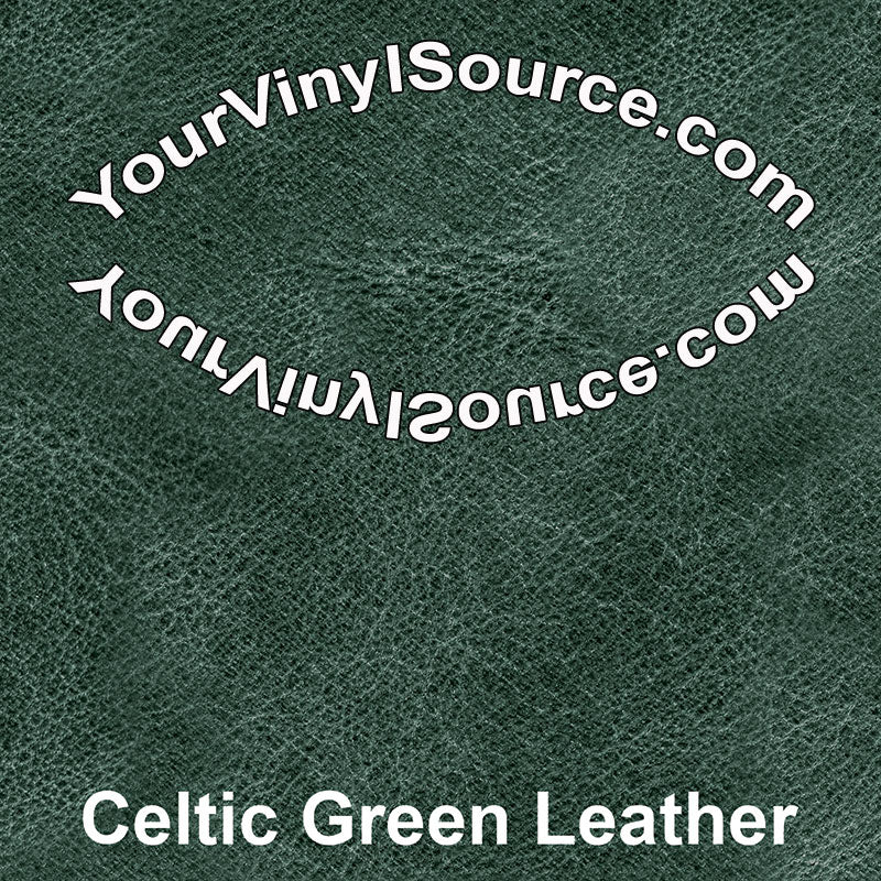 Celtic Green Leather printed vinyl 3 sizes – Your Vinyl Source