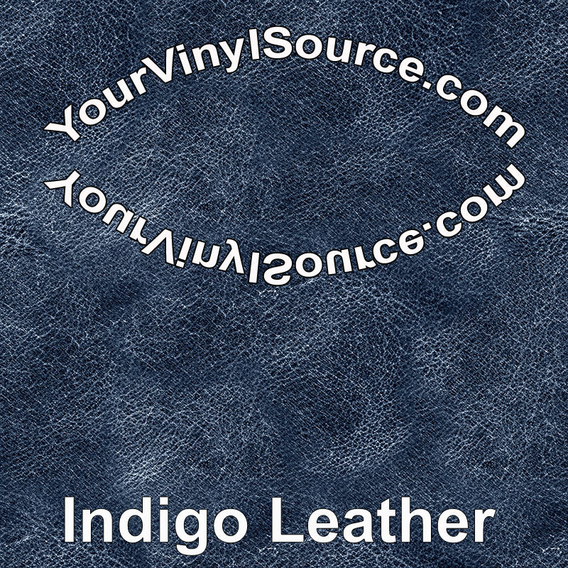 Indigo Leather printed vinyl 3 sizes – Your Vinyl Source