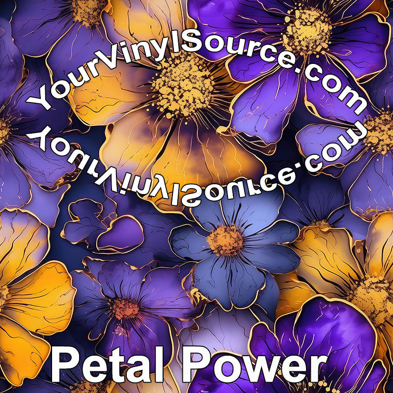 Petal Power printed vinyl 3 sizes – Your Vinyl Source