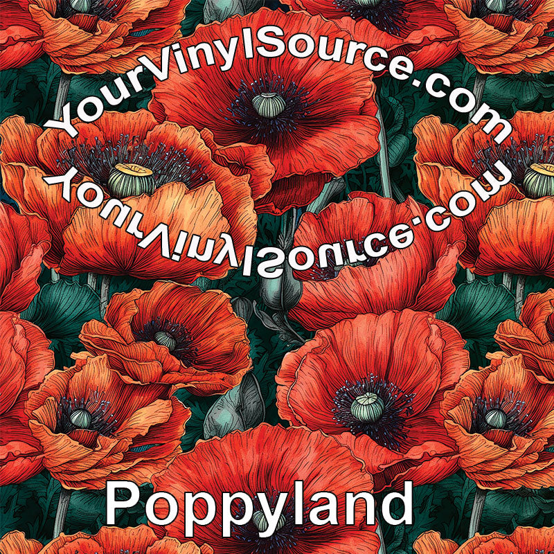 Poppyland printed vinyl 3 sizes – Your Vinyl Source