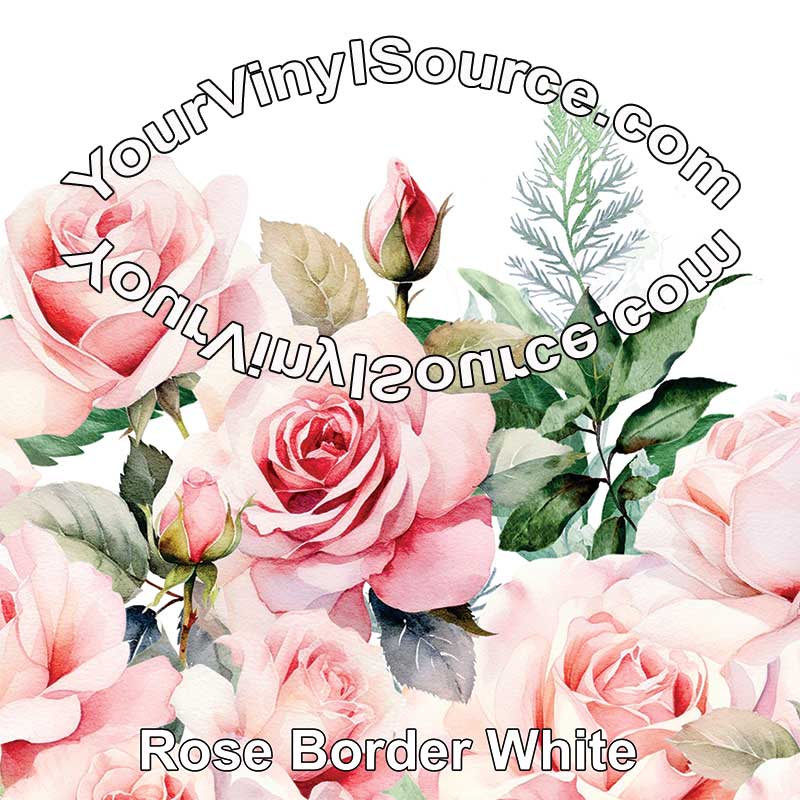 Rose Border White 14"x54" 2 sizes – Your Vinyl Source
