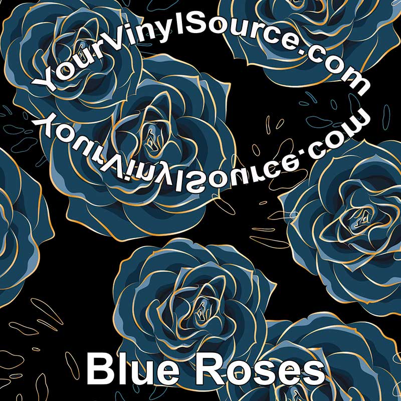Blue Roses 3 sizes – Your Vinyl Source